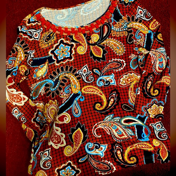 Kim Rogers | Tops | Paisley Kim Rogers Top | Poshmark